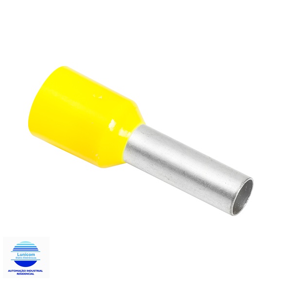 TERMINAL TUBULAR 6MM2 AMARELO - HELLERMANN - UN - M6 Automação
